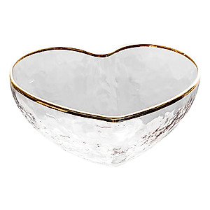 Standing Fruit Glass Bowl Heart Bowl For Fruits Salad Dessert Ice Cream