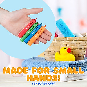 Bath Crayons Super Set - Set of 24 Draw in the Tub Colors with Bathtub Mesh Bag - Non-Toxic, Safe for Children, Won't Disintegrate in Water - Art Project gift for Kids and Toddlers