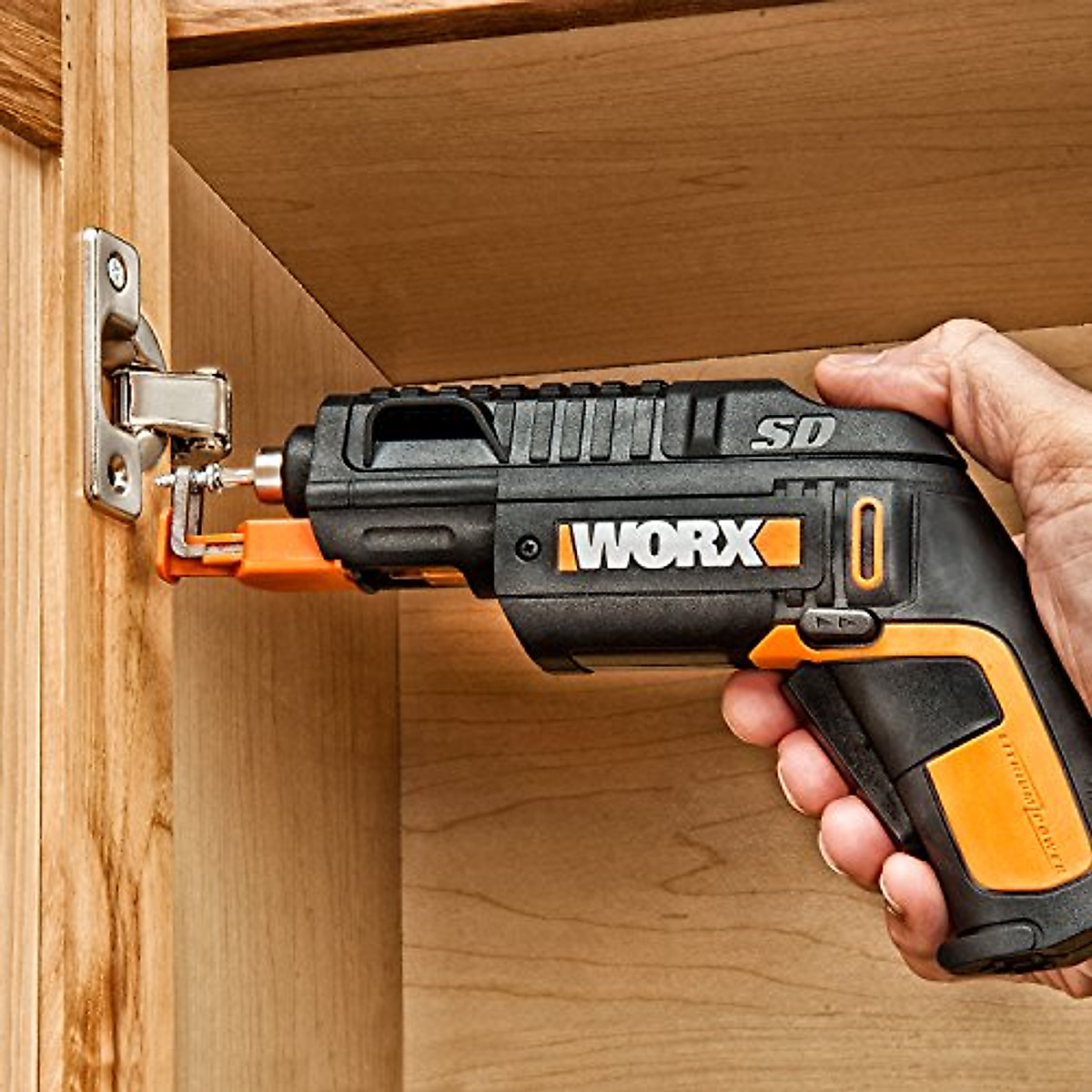 Worx 4V Electric Screwdriver, Rechargeable Cordless Power Screwdriver Set with 6 Bits, Screw Holder, Charger - WX255L