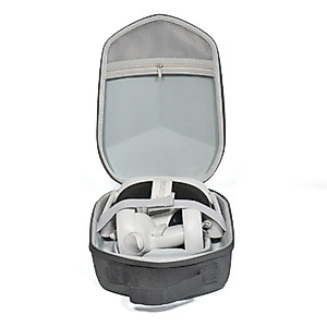 XROS VR Hard Carrying Case, VR Storage Bag Compatible with Oculus Quest 2 Basic, Protective Travel Case with Organized Compartments, Durable Materials and Versatile Design