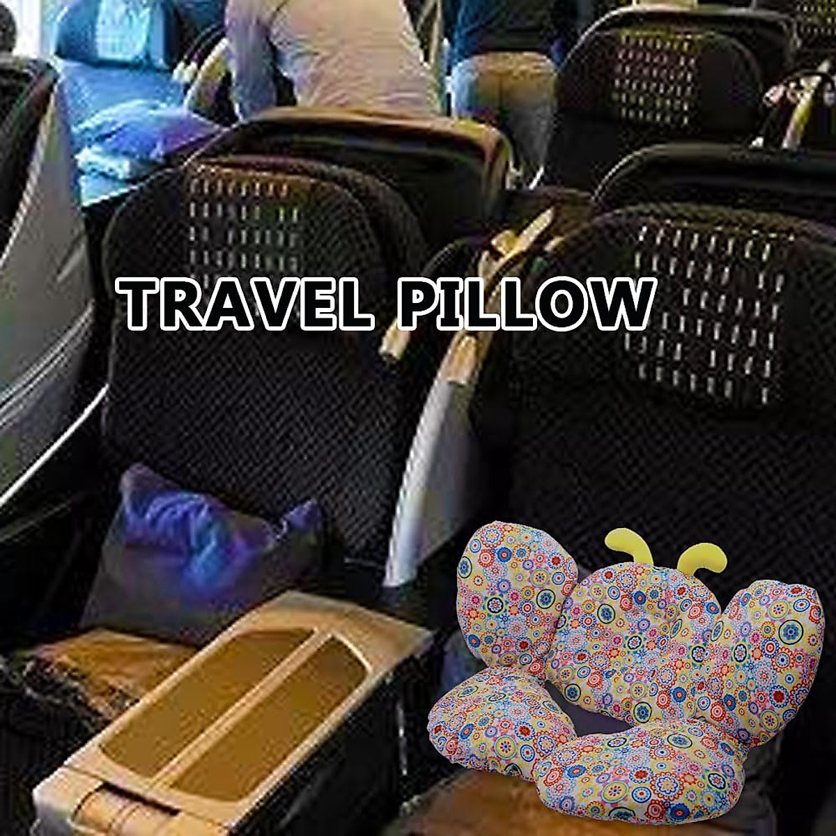 Jitejoe Baby Travel Pillow, Infant Head and Neck Support Pillow for Car Seat, for 0-4 Years Old Baby, Pushchair, Kid's Neck Pillow, Soft and Skin Friendly, Baby Neck Pillow