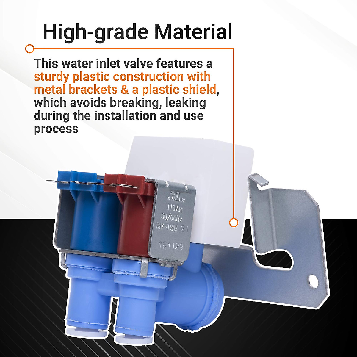 BlueStars Ultra Durable WR57X10051 Refrigerator Dual Inlet Water Valve - Compatible with G.E & Kenmore Refrigerators
