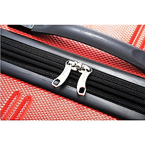 Rockland Melbourne Hardside Expandable Spinner Wheel Luggage, Red, 2-Piece Set (20/28)