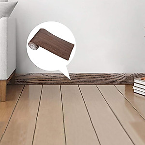 FINGERINSPIRE Repair Tape Patch 4 inch x 11 yds Wood Textured Adhesive Contact Paper(Mahogany) for Door Floor Table and Chair Shelf Liner Dresser Drawer Locker