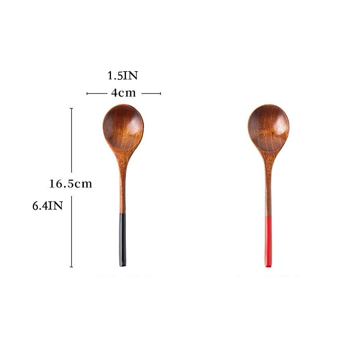 Cooking Spoons 4 Pcs Creative Japanese Style Wooden Spoon Teaspoons Handmade Wood Iced Tea Spoons Small Stirring Spoon Espresso Mixing Spoons Table Spoons