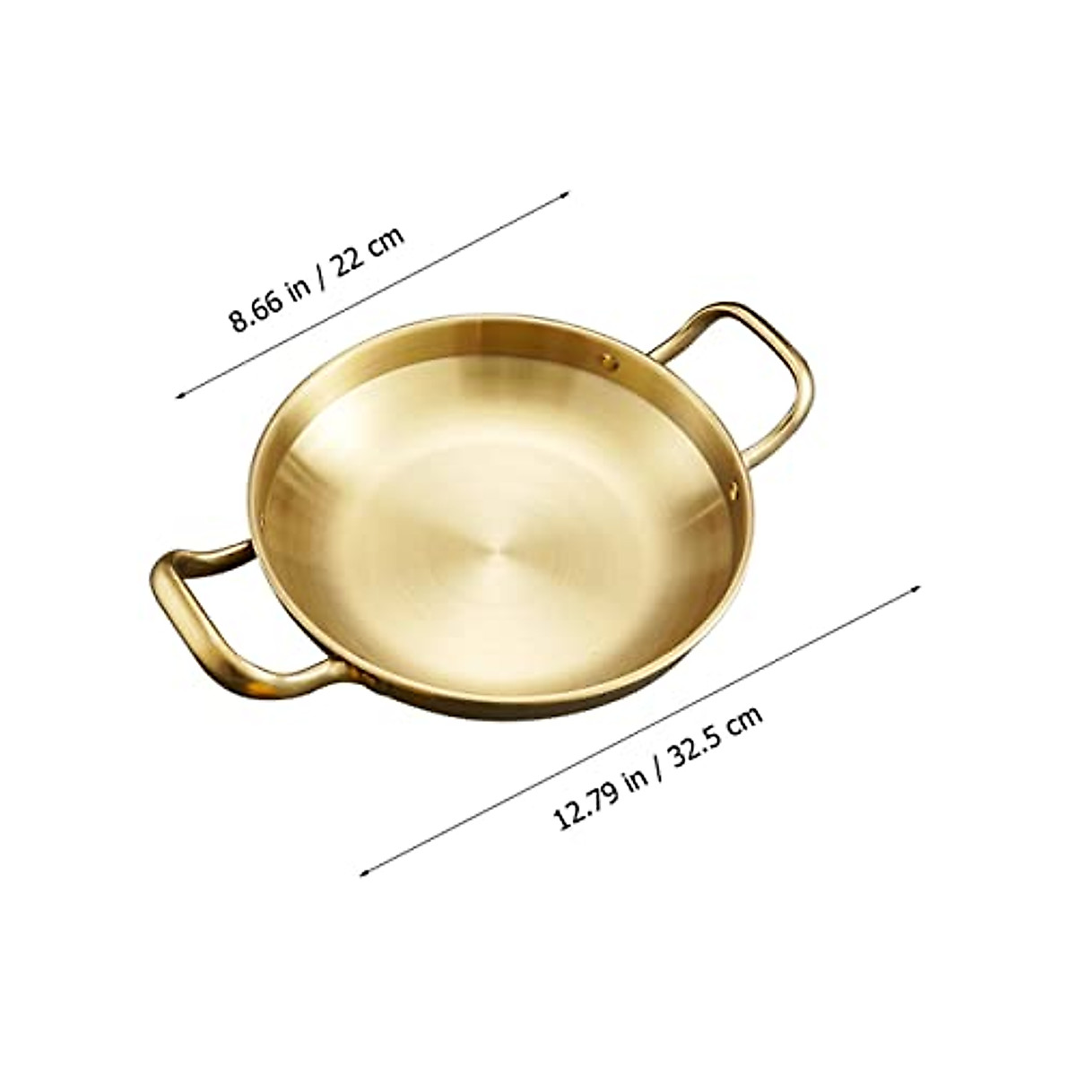 Cabilock Amphora Pan Instant Hot Pot Ramen Noodle Cooker Korean Hot Pot Instant Cooker Pasta Pots Stir Fry Pan Kitchen Ramen Pot Stainless Steel Pot Household Kitchenware Small Hot Pot Tool