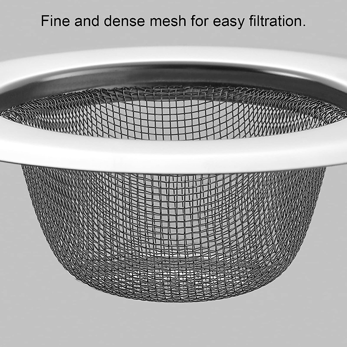 NEREIDS NET Stainless Steel Kitchen Sink Strainer, Bathtub Hair Catcher Anti-Blocking Universal Stainless Steel Toilet Shower Basin Drain Filter for Kitchen Silver