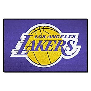 FANMATS - 11911 NBA Los Angeles Lakers Nylon Face Starter Rug 19"x30"