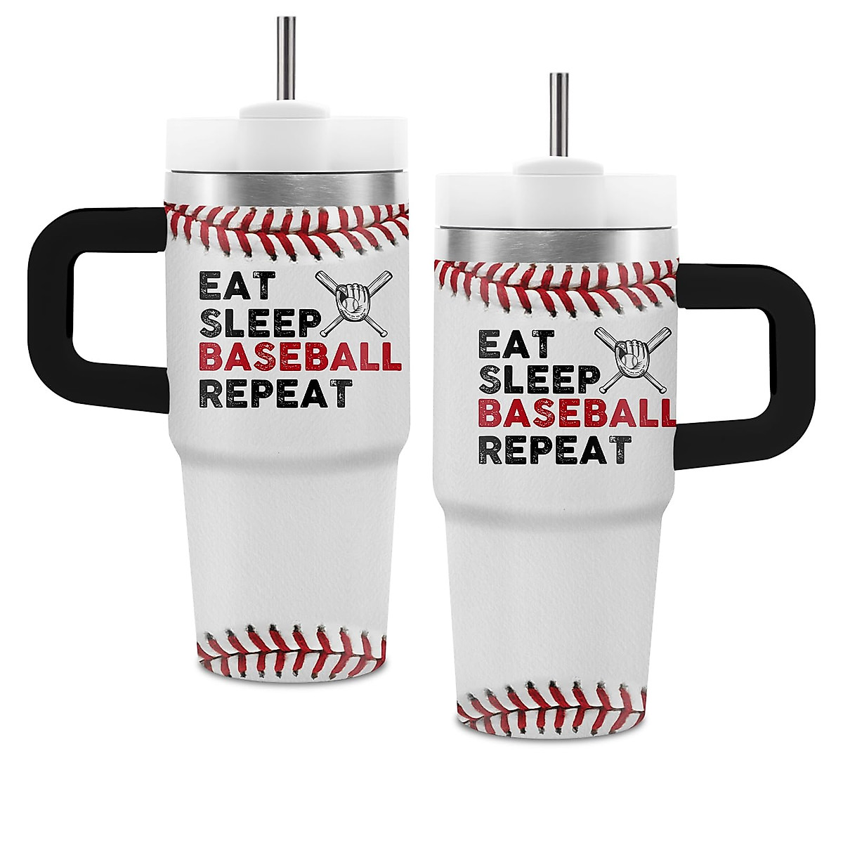 Baseball Gifts for Boys 8-12, Baseball Tumbler with Handle and Straw for Kids 14 Oz, Insulated Stainless Steel Baseballs Stuff Accessories for 6-8 12-14 Boys Girls Player Lovers