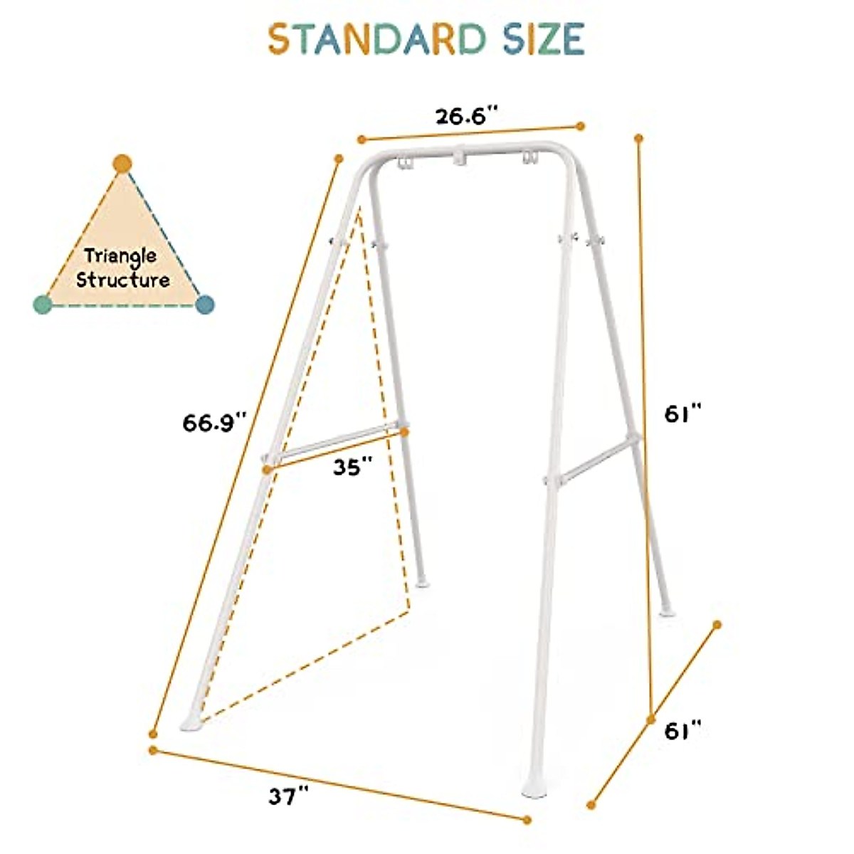 RAGOZONERY 2 in 1 Baby Jumper with Toddler Swing, Baby Jumpers and Bouncers,Indoor Outdoor Toddler Swing Set, Cotton, White