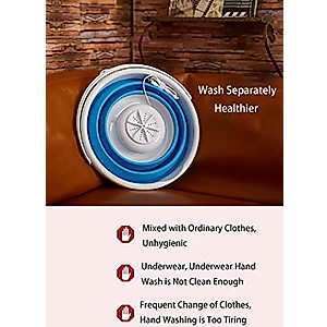 Ultrasonic Folding Bucket Turbo Washing Machine, Automatic Positive and Negative Usb Plug-In Lundry Machine,Portable Mini Lavadoras for Student Dormitories, Living Rooms, Bathrooms, Balconies