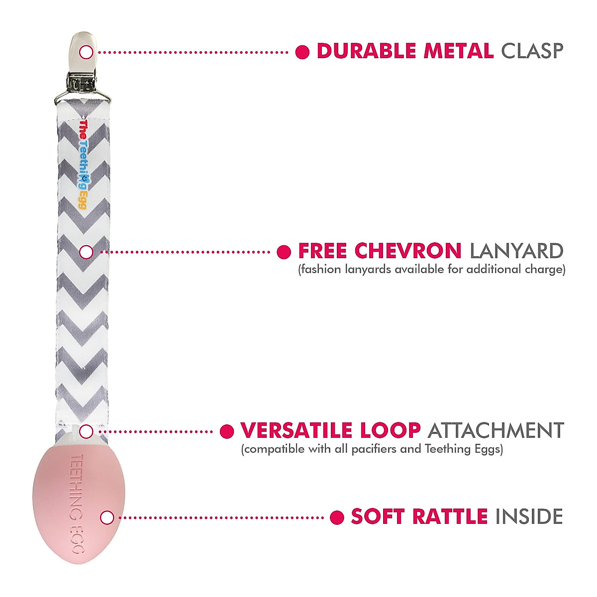 The Teething Egg Pink Bundle - Baby Registry Must Have - Infant Toys 3-6 Months, Sensory Toys for 0-6 Months, 6-12 months and up for Molar Teething, Baby Boy or Girl up to 18 Months