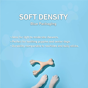 BetterBone - All-Natural, Nylon-Free Dog Chew Toys - Soft Density - Ideal for Light to Moderate Chewers - Non-Toxic, Promotes Dental Health, Splinter-Resistant, Sustainably Made
