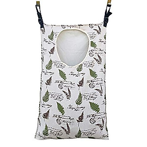 HDHYK Adjustable Space Saving Door Hanging Laundry Hamper with Stainless Steel Hooks