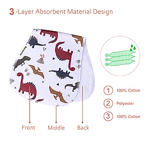 Burp Cloths & Baby Bibs Set 2-in-1 Cotton Super Absorbent and Soft Baby Spit Up Burping Rags for Boys and Girls