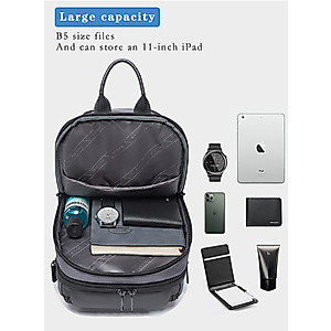 SMONT Sling Bag Crossbody Backpack Waterproof Men's Chest Bag with USB Charging Port Shoulder Casual Daypack for Cycling Fitness Walking