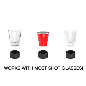 Big Shots Shooter Ski Kit, Peel-and-Stick Adhesive Mounts, No Tools Required, Fits All Standard Size Shot Glasses, 4 Mounts (Bombdiggity Black)