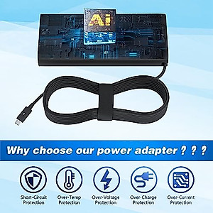 130W USB C Charger for Dell 130W Laptop Charger USB C - Dell XPS 15 Charger, Dell USB-C 130 W AC Adapter, XPS 17 9575 9700 Precision 5560 5550 5750 Latitude 7310 7210 9410 9510 with 1meter Power Cord