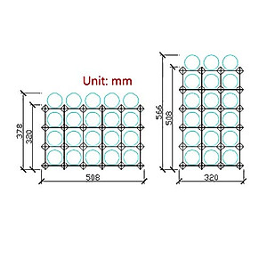 TEmkin Wine Rack Cube Solid Wood Free-Standing Wine Display Stand Wine Cabinet Large Capacity for Multiple Bottles of Wine Suitable for Home Wine Cellar Bar Wine Show A