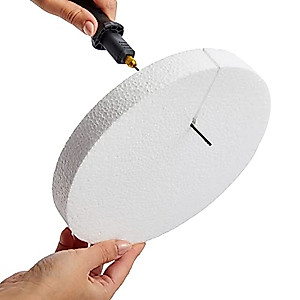 8x8 Inch Round Foam Circles for Crafts and DIY Projects, 1 Inch Thick (White, 6 Pack)