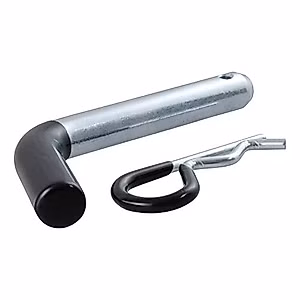 CURT 21510 Trailer Hitch Pin & Clip with Vinyl-Coated Grip, 5/8-Inch Diameter, Fits 2-Inch Receiver, CLEAR ZINC