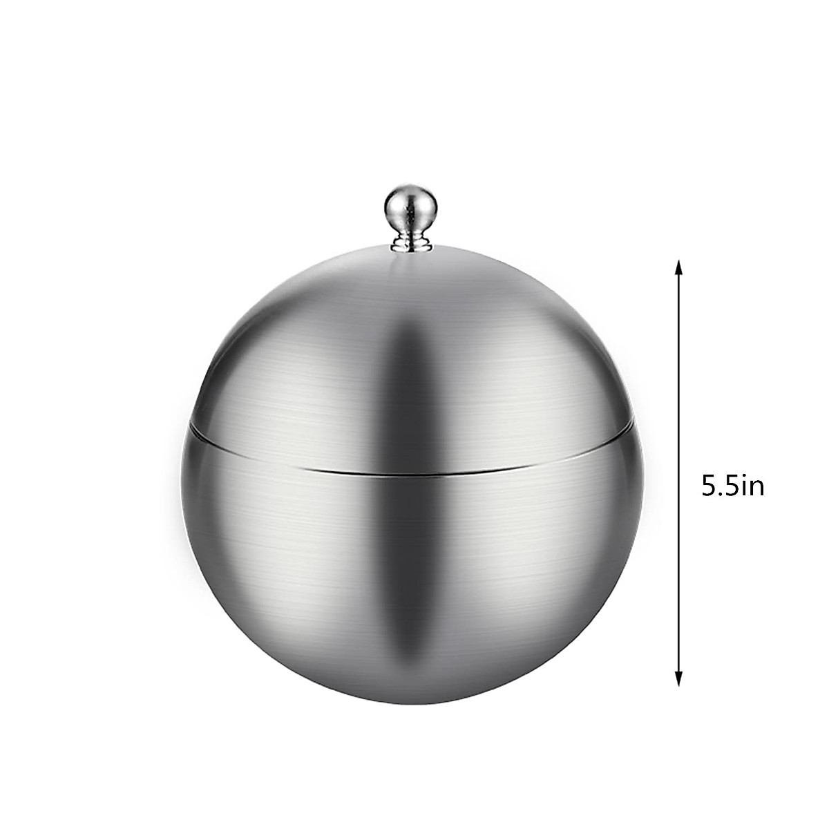 Spherical Ice Bucket With Lid Double Insulation Stainless Steel Metal Beverage Bucket, Beer, Wine, Champagne, Bar Ice Bucket, Home Kitchen Bucket Restaurant Bar Tableware Accessories