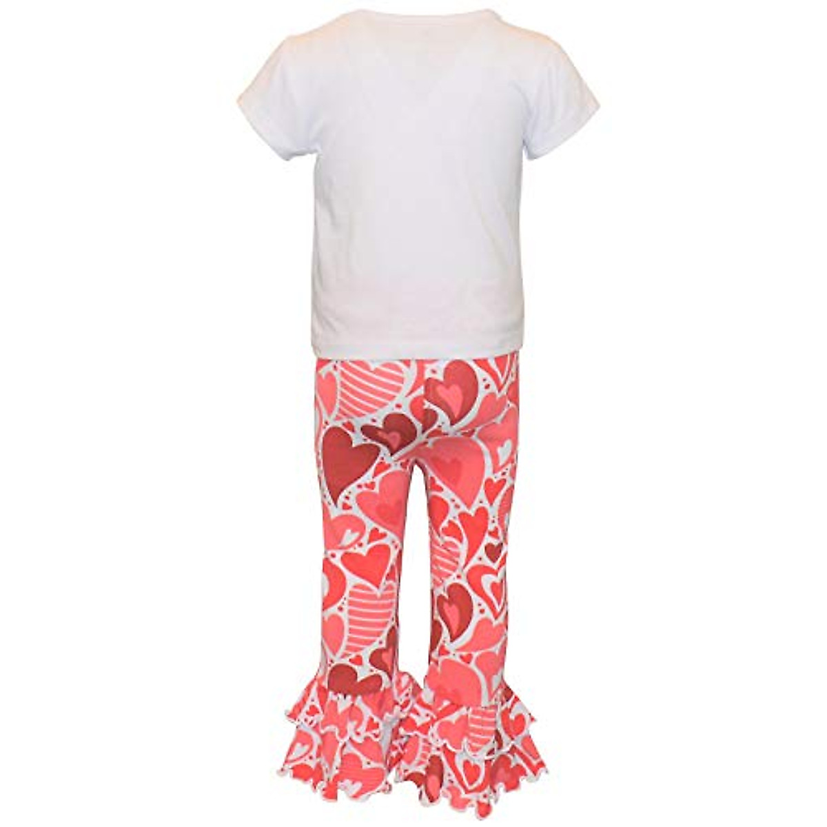 Unique Baby Girls Valentines Day Love You to the Moon 2pc Set (6, Moon)