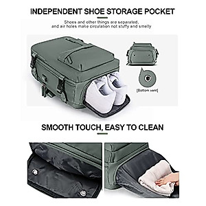 VGCUB Carry on Backpack,Large Travel Backpack for Women Men Airline Approved Gym Backpack Waterproof Business Laptop Daypack,Olive Green