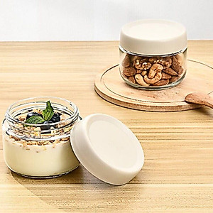 2 Pack Glass Jars with Screw Lids for Salad Dressing, 10oz Overnight Oats, Condiment Sauce, Baby Food Kids Snacks, Meal Prep Container, Canning Spice Wide Mouth Leak Proof Storage Airtight Containers