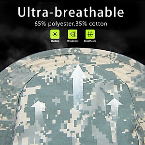 Camo Boonie Hat for Men Women, Military Tactical Wide Brim Bucket Hats, UPF50+ Jungle Sun Hats for Fishing Hunting Safari
