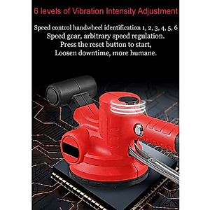 UZIAH Tile Vibrator Tiling Machine Suction Cup 6 Speed Adjustable Automatic Vibrator Leveling Tool with 1 Battery