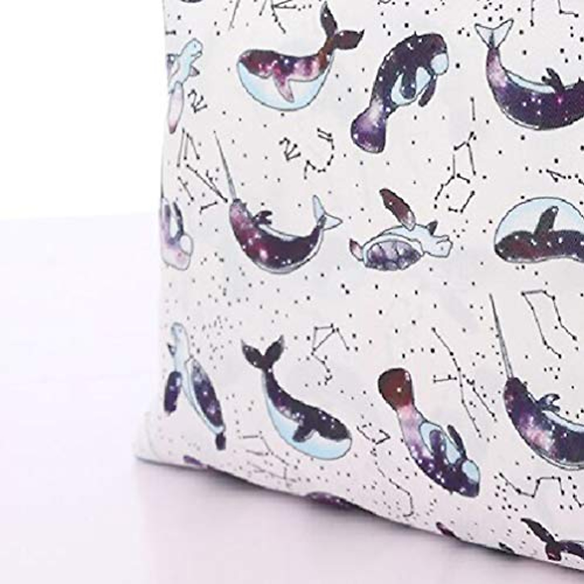 Cloth Diaper Wet Dry Bags, 16x13 inch Waterproof and Reusable Nappy Organizer Bag with Two Zippered Pockets for Swimsuits or Wet Clothes (White)