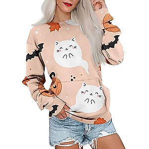 Blouses for Women Casual Long Sleeve Shirts for Women Womens Long Sleeve Tops Tops for Women 2023 Fashion Pullover Lightweight Shirts Hide Belly Blouses Round Neck Top Printed Sweatshirt