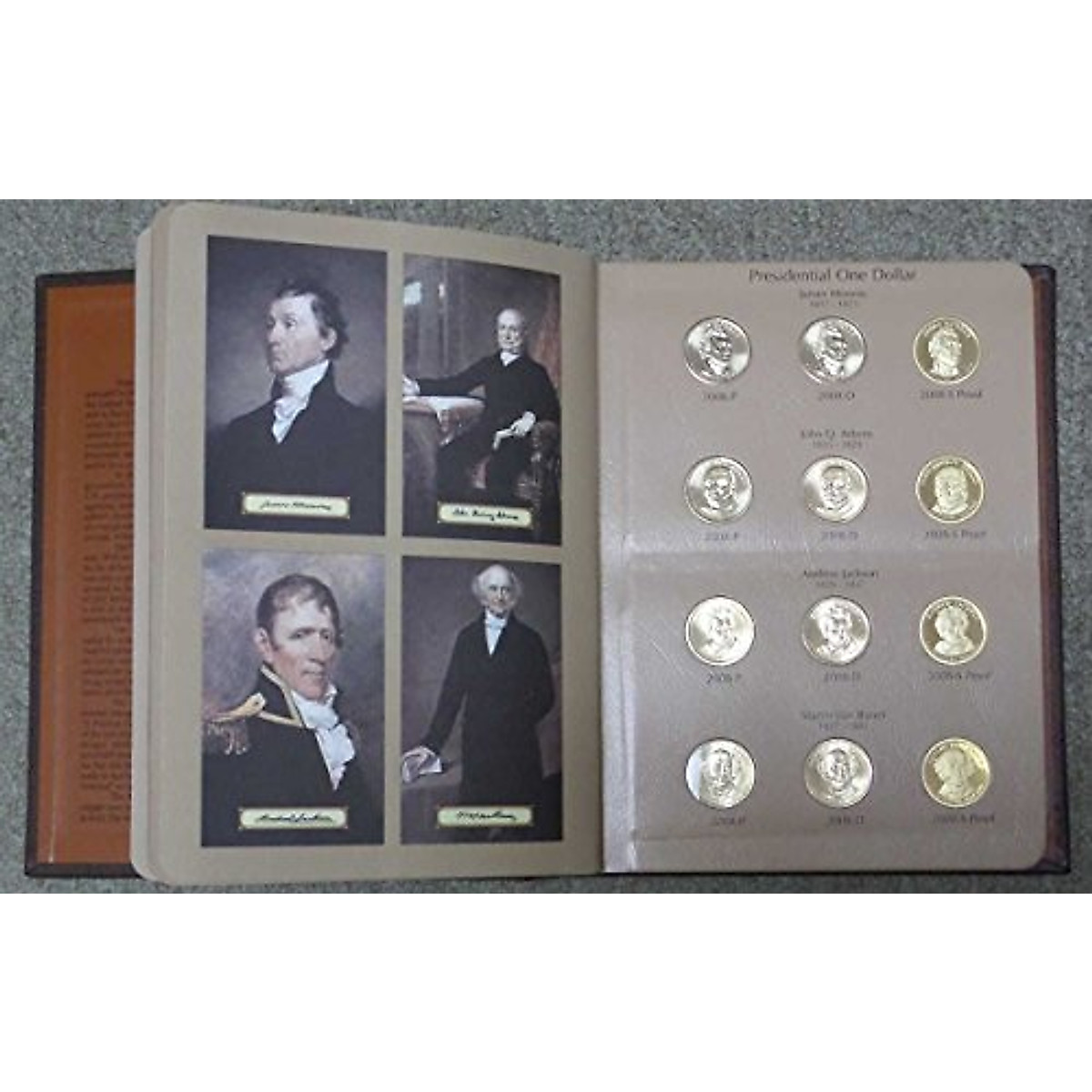 2007 P, D, S Set 2007-2011 P,D,S 60 Coin Presidential Dollar Set in Bookshelf Dollar Album #8184 Proof