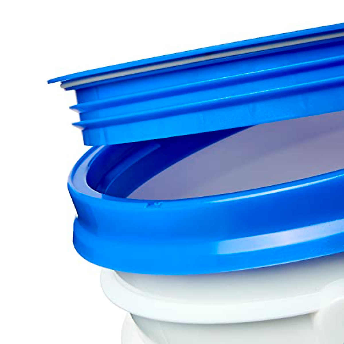 Consolidated Plastics Food Grade Gamma Seal Lids for 3.5, 5, 6 and 7 Gallon Buckets (Combo 6 Pack) BPA Free Reusable Pail Lids, Durable HDPE, Made in USA