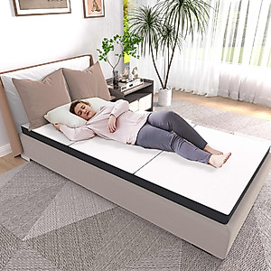 Folding Mattress, Tri-Fold Gel Memory Foam Mattress Portable Foldable Mattress with Washable Cover & Non-slip Bottom & Breathable Mesh Sides, Certipur-Us Certified, Fiberglass Free, (3 Inch, Twin)