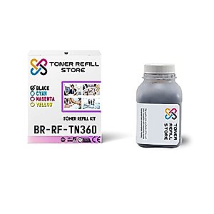 Toner Refill Store Compatible Toner Refill Kit Replacement for Brother TN360 TN-360 Works with Brother HL-2140 2150N 2170W, MFC-7440N 7840W Printers (Black, 1 Pack) - 2,600 Pages