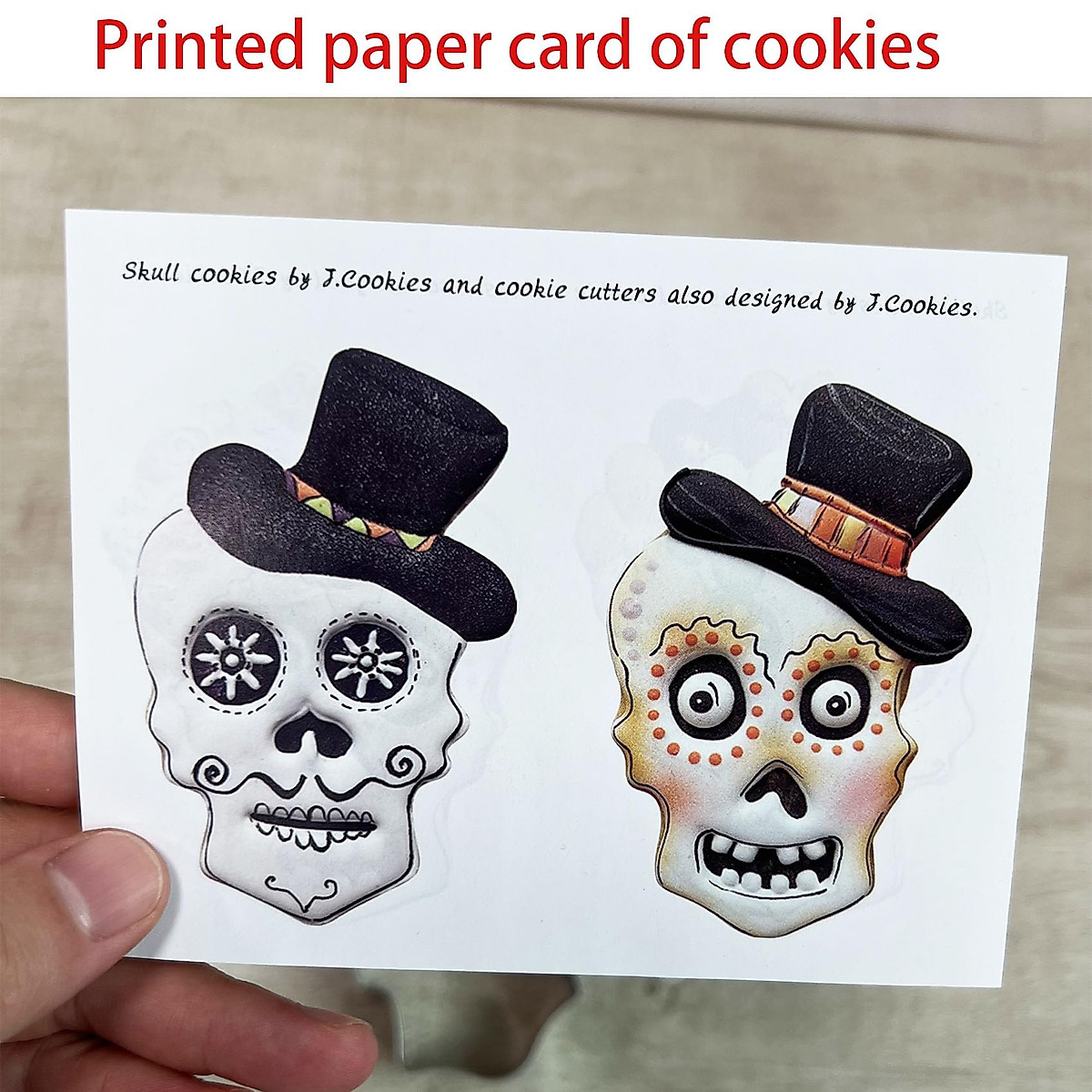 LILIAO Halloween Skull with Hat Cookie Cutter - 3.4 x 5.4 inches - Stainless Steel - by Janka