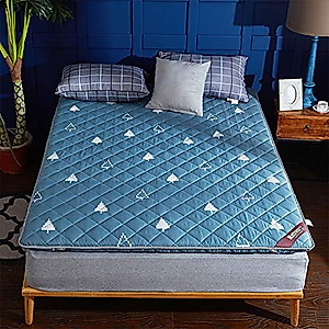 WJH Super Soft Futon Mattress, Japanese Tatami Floor Mat, Mattress Topper Sleep Travel Portable Foldable Single Student Dormitory-F 150x200cm(59x79inch)