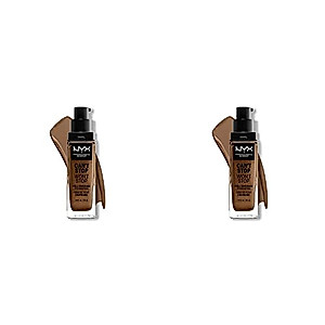 NYX PROFESSIONAL MAKEUP Can't Stop Won't Stop Foundation, 24h Full Coverage Matte Finish - Deep Sable (Pack of 2)