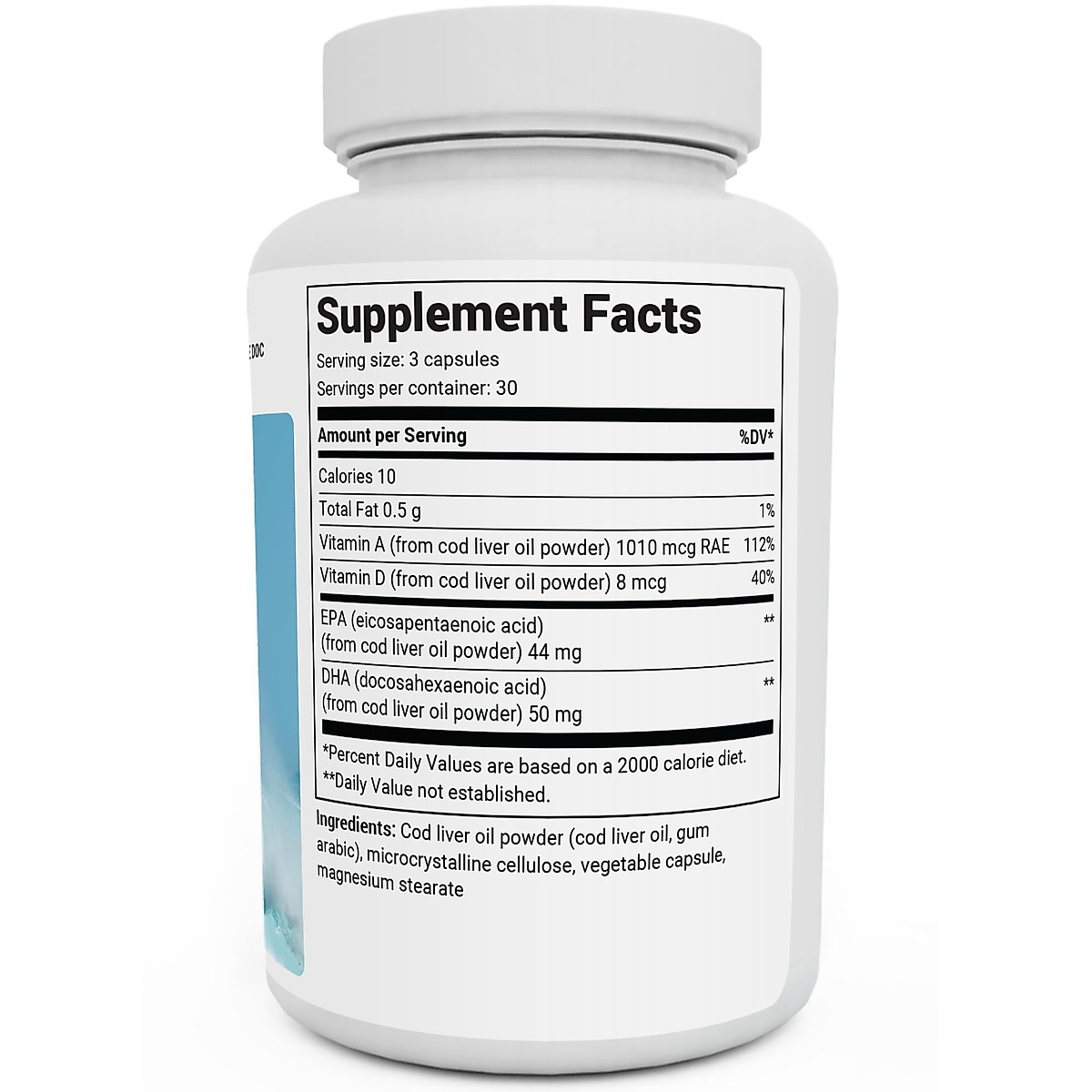 Dr. Berg Cod Liver Oil Capsules - NEW FORMULA without OxBile - Rich in Omega-3 Fatty Acids (DHA & EPA), Vitamins A & D - No Smells or Bad Aftertaste - 90 Capsules