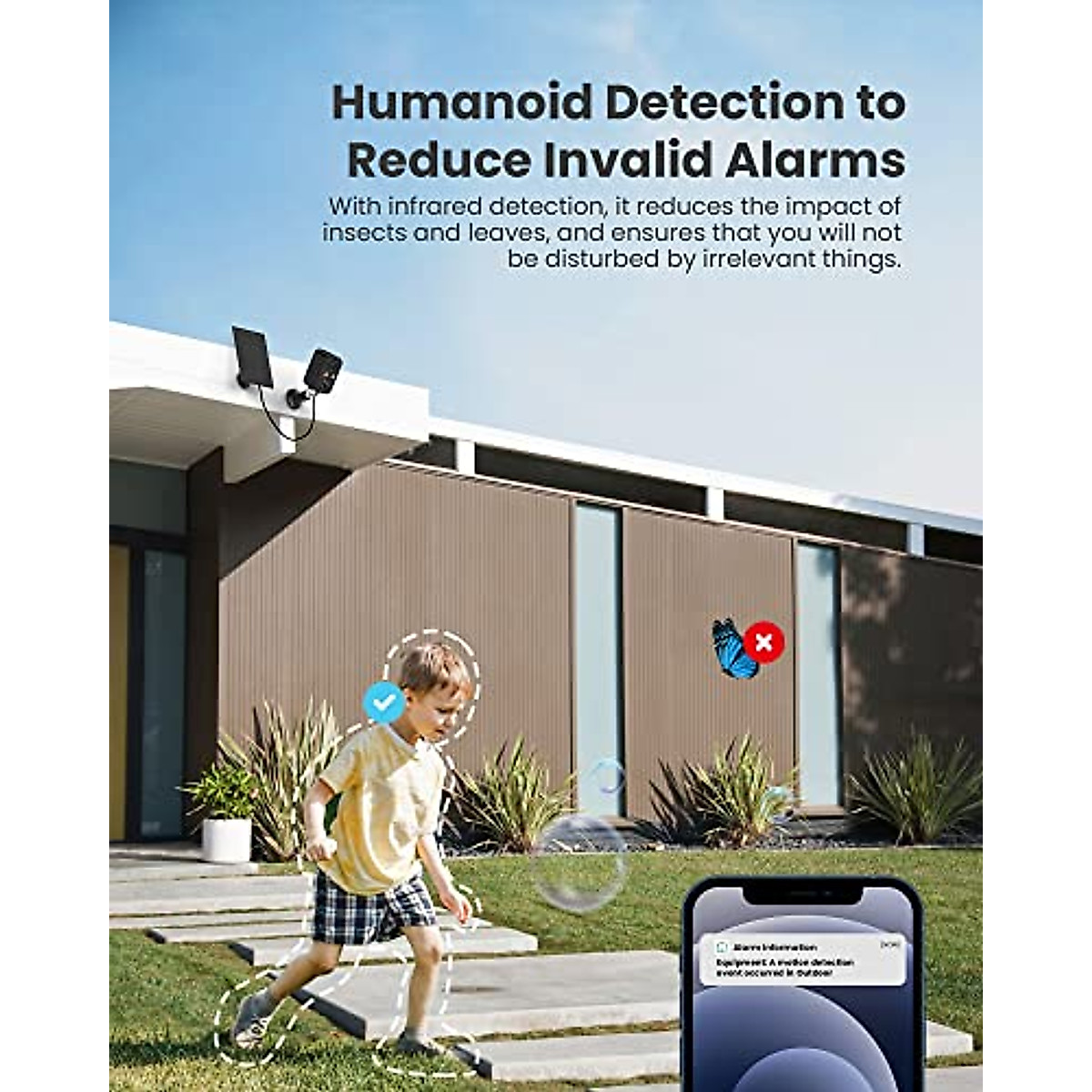 FOAOOD Security Cameras Wireless Outdoor with Solar Panel Cameras for Home Security, Home Camera with Color Night Vision, PIR Human Detection, 2-Way Talk, IP66 Waterproof, (2Packs-Black)