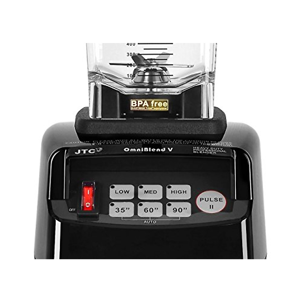 OmniBlend Omni-Q Commercial Blender with Full Sound Enclosure Shield, Quiet Heavy Duty 3-Speed, Self-Cleaning, Includes Multifunctional 2-in-1 Wet Dry Blades, 1.5 Liter Jar (Black)