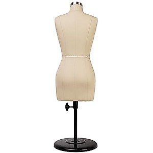 lavandeform Half Scale Dress Form Pro Size 8 detailed mini version of mannequin（Not Adult Full Size Fully Pinable Dressmaker Dummy.1/2 Female Mannequin for Pattern Making (Beige, 8)