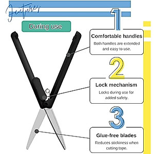 SUN-STAR Slarino Travel Ready Compact Scissors - Pocket Sized & Portable, Light Green S3720012 (Authentic Hologram for US and EU Only)