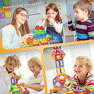 idoot Magnetic Building Tiles Blocks Toys for Kids, Educational STEM Toys Gifts-Starter Set for 3+ Year Old Kids Toddler Activities