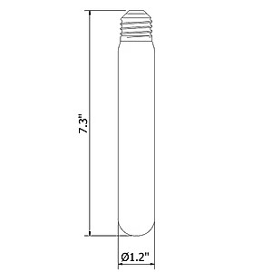 Liii&ARTMAN LED Tubular Long Linestra Bulb T9/ T10 6W 7.3inch E26 Base Matt White Opal Porcelain Warm White 2700K High Color Accuracy CRI95 400LM (3-Pack)