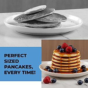 KPKitchen Pancake Batter Dispenser - Kitchen Must Have Tool for Perfect Pancakes, Cupcake, Waffle, Muffin Mix, Crepe & Cake - Easy Pour Baking Supplies for Griddle - Pancake Maker with Measuring Label