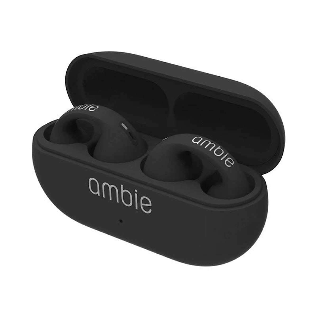 Wireless Bluetooth Earphones TWS Ear Hook Headset Sport Earbuds Upgrade Pro for Ambie Sound Earcuffs 1:1 Earring (Black)
