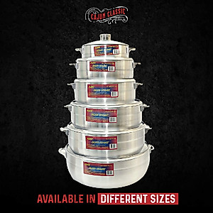 Cajun 4.63-Quart Aluminum Dutch Oven Pot with Lid - Oven-Safe Round Caldero - Nickel-Free Stew Pot